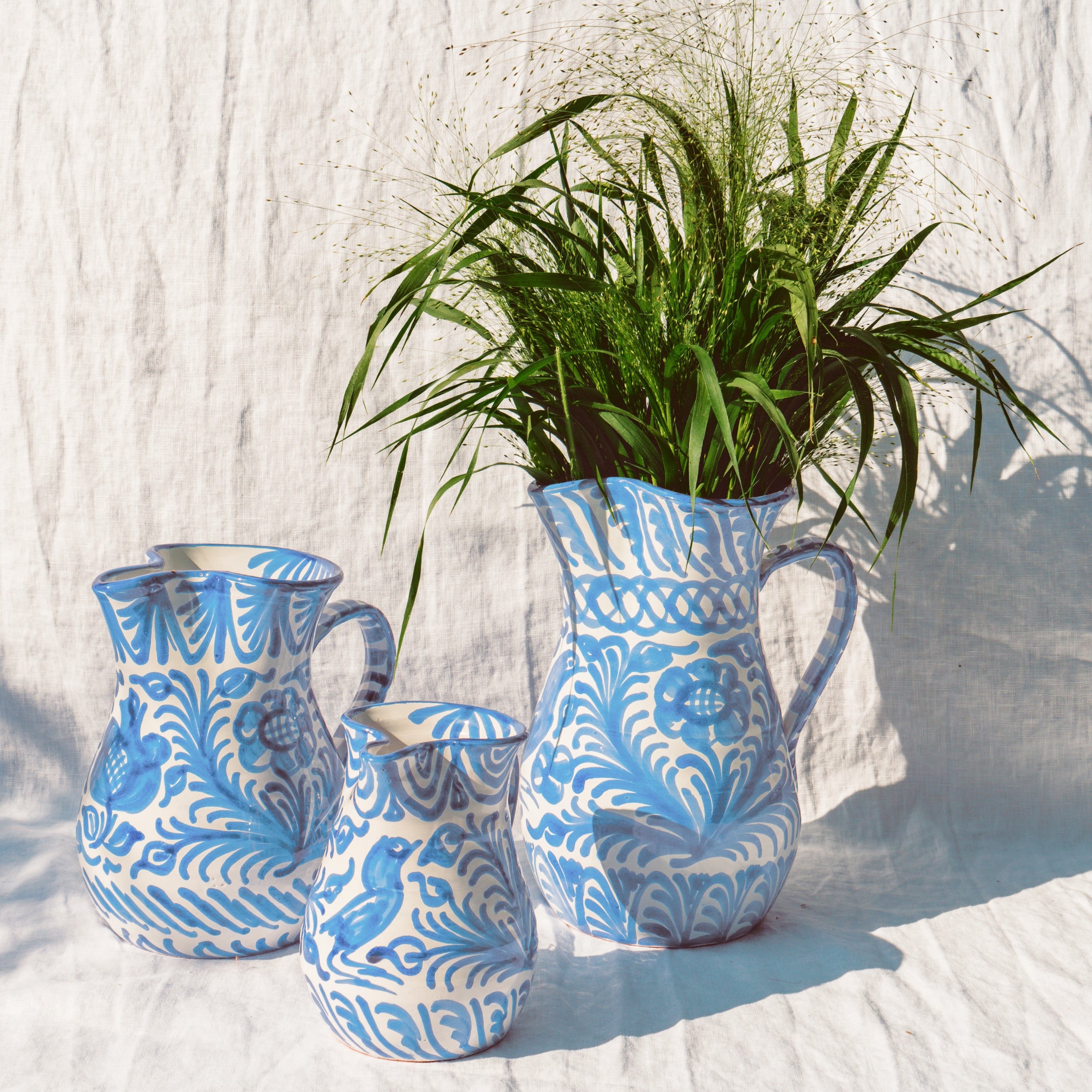 Large pitcher with hand painted designs – Pomelo Casa