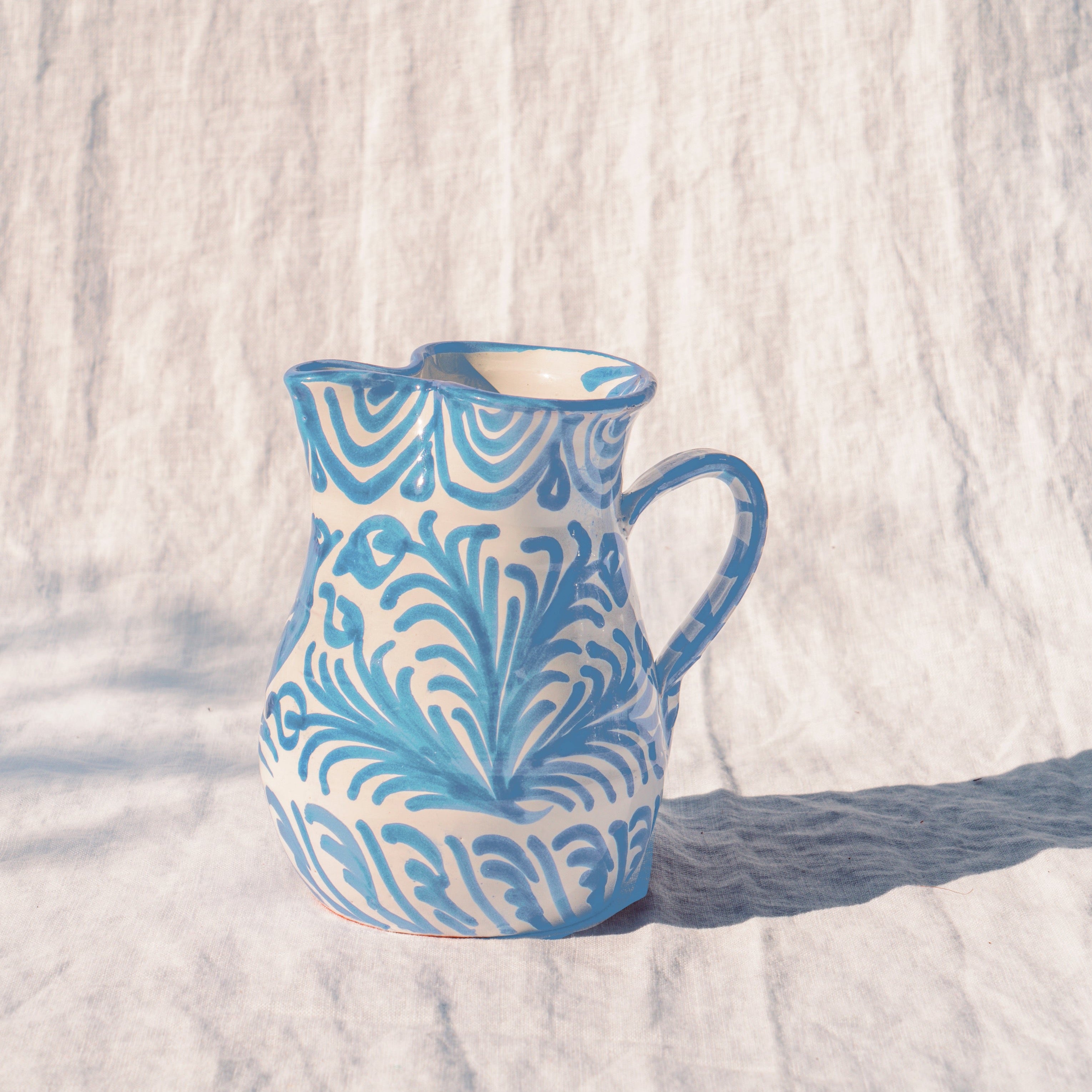 Small pitcher with hand painted designs – Pomelo Casa