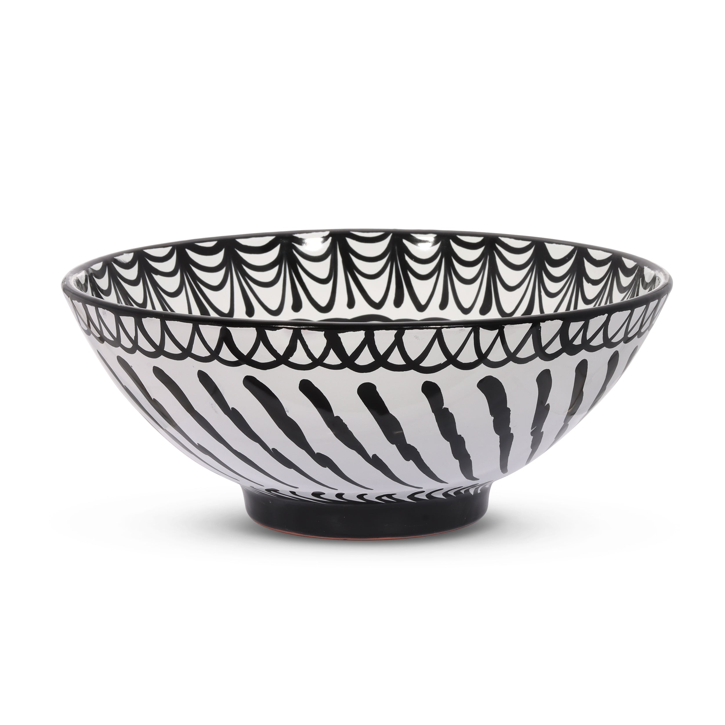 Large bowl with hand painted designs – Pomelo Casa