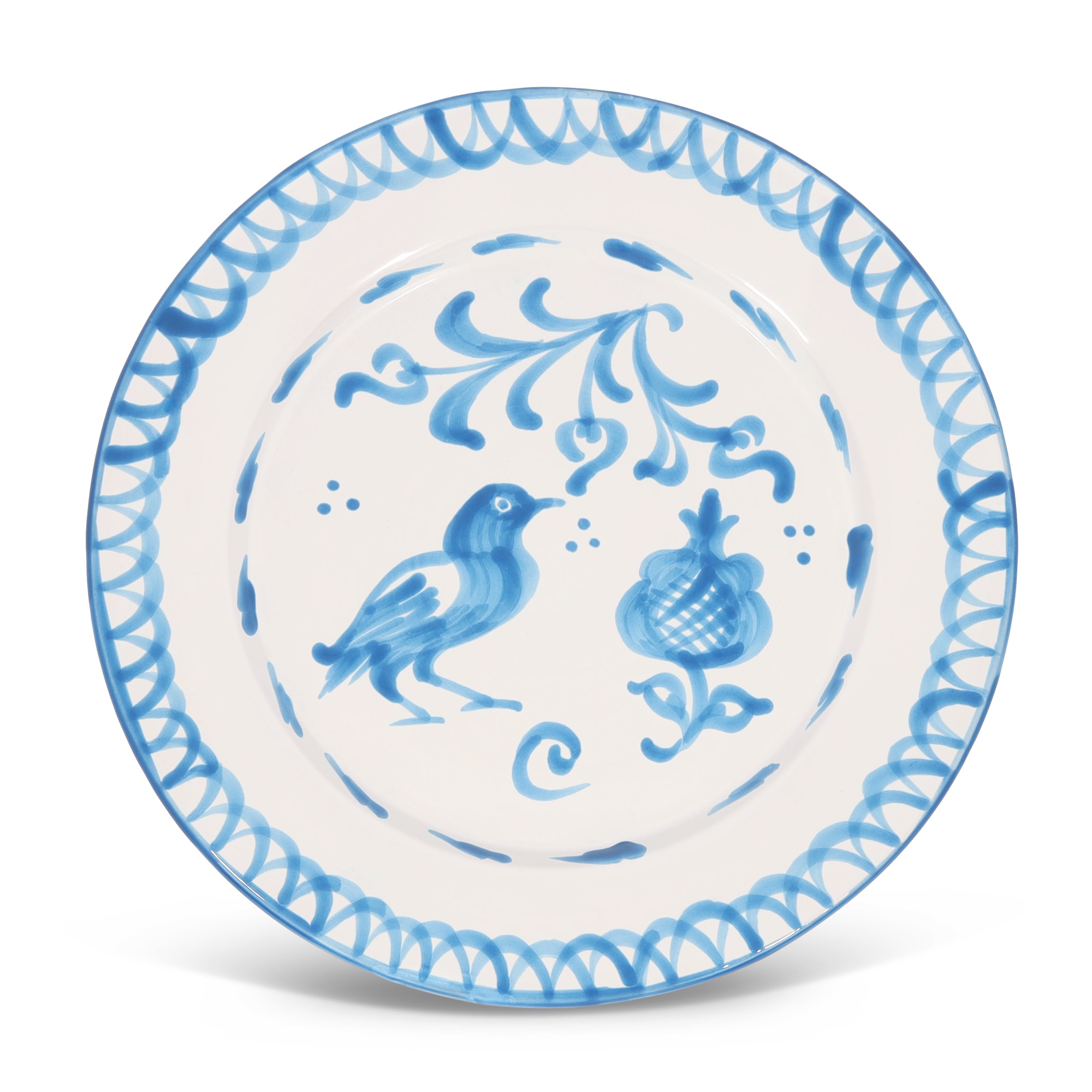 Dinner plate with hand painted designs – Pomelo Casa