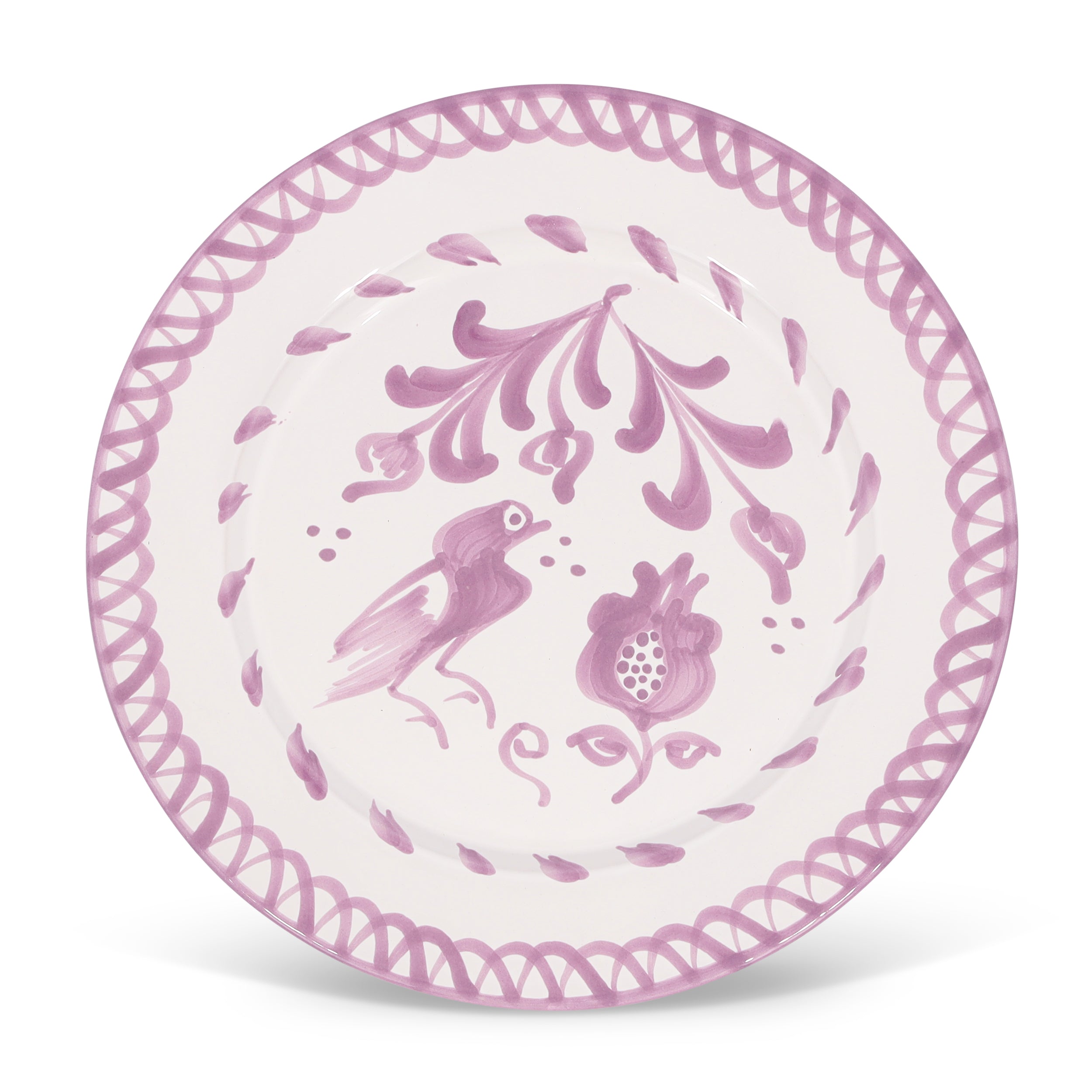 Dinner plate with hand painted designs – Pomelo Casa