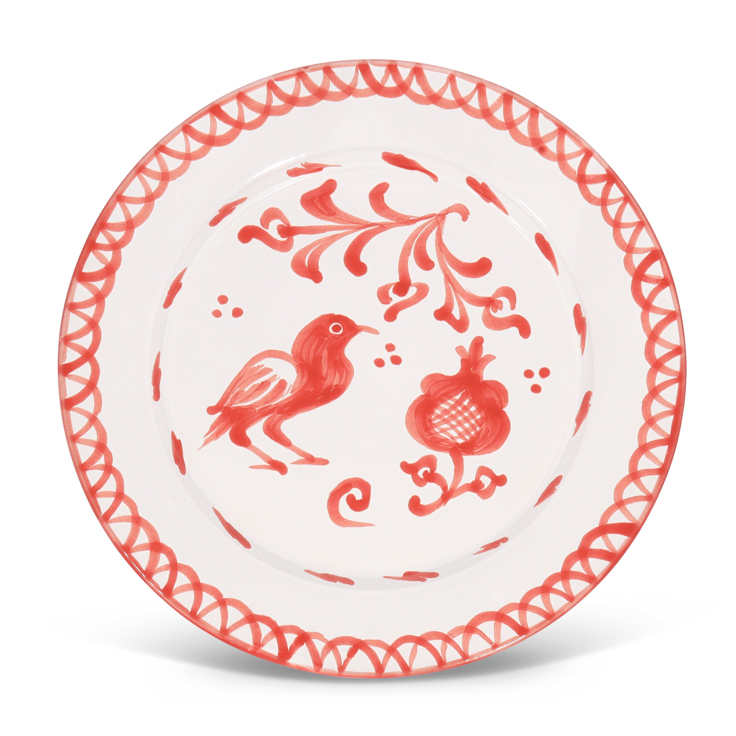 Dinner plate with hand painted designs – Pomelo Casa