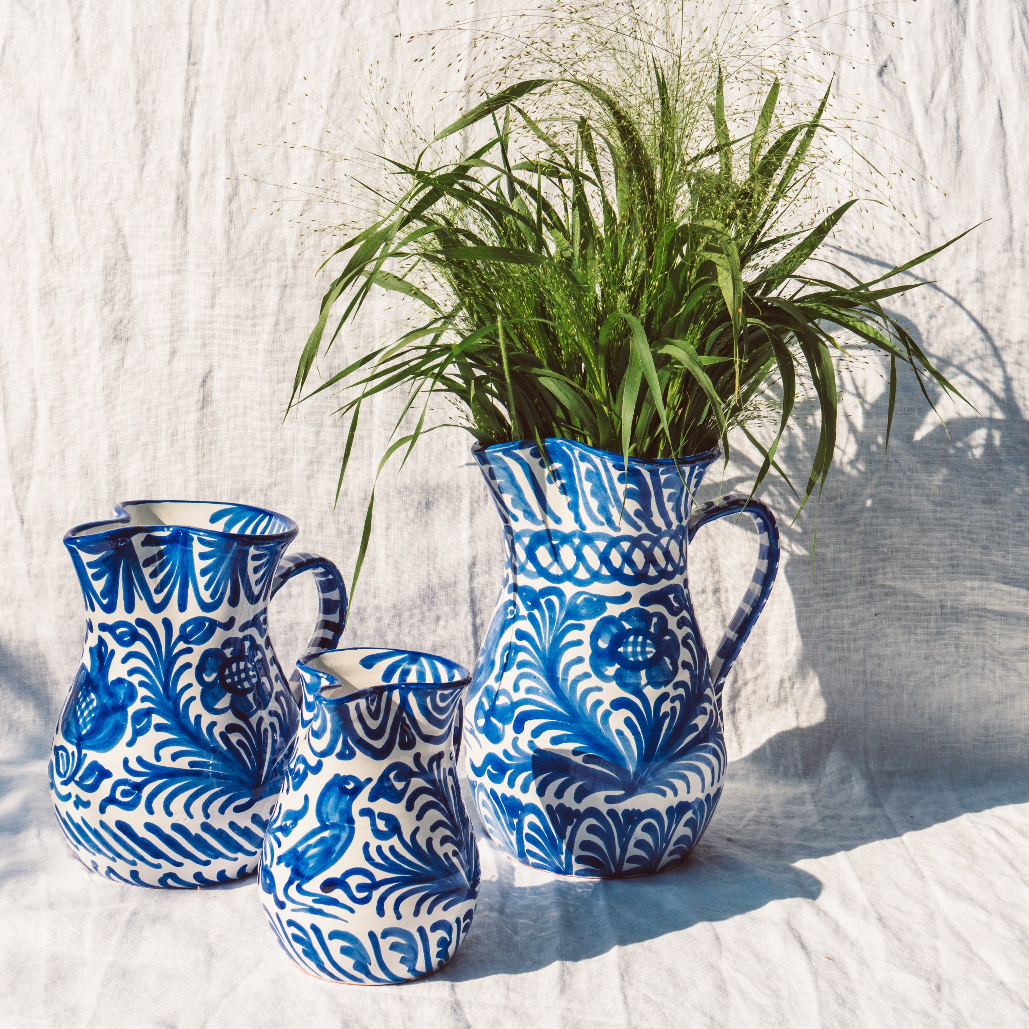 Large pitcher with hand painted designs – Pomelo Casa
