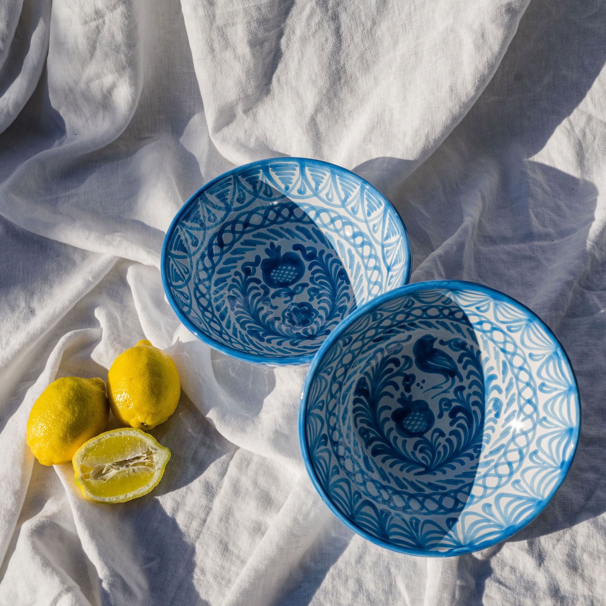 Medium bowl with hand painted designs – Pomelo Casa