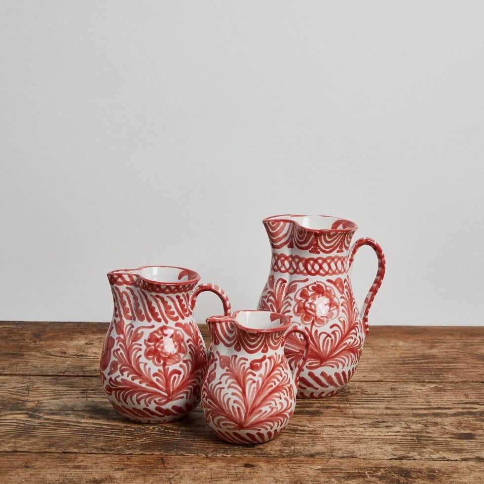 Large pitcher with hand painted designs – Pomelo Casa